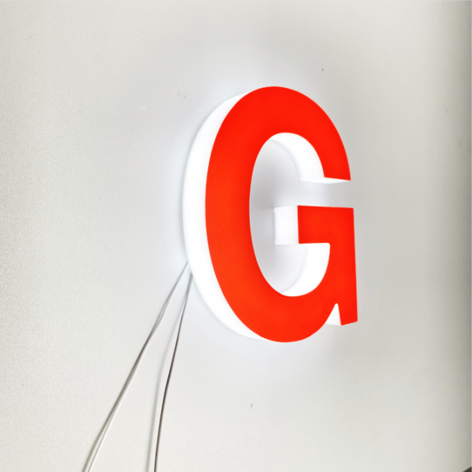 Aluminum Trim Cap Channel Letter Sign Front Lit 6500K 4500k